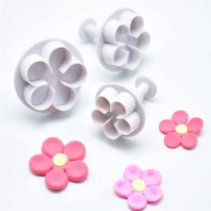 4pcs/Set Blossom Flower Plunger Cutter For Fondant Cake - Dokanpat